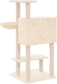 Škrabadlo pro kočky se sisalovými sloupky krémové 108,5 cm 171597