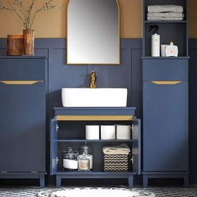 Sobuy SoBuy BZR113-B Skříňka pod umyvadlo Koupelnová skříňka Koupelnový nábytek Modrá 60x59x30cm