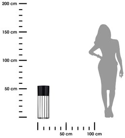 Kovový květináč LOFT 55x20 cm černá