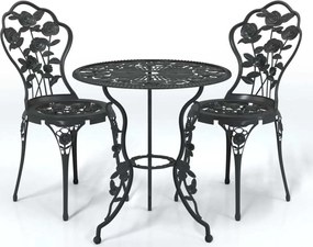 vidaXL 3dílný bistro set litý hliník [47858] Barva: Bronzová