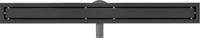Mexen Flat 360° M13 otočný lineární odtok 2v1 80 cm, černý - 1710080-40