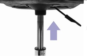 Sametové otočné křeslo California světle šedé