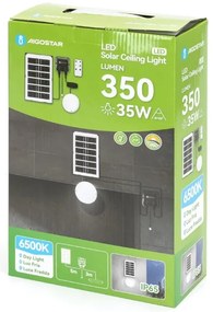 Aigostar - LED Solární svítidlo LED/35W/12V 3000 mAh 6500K pr. 16,8 cm