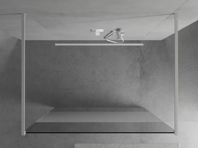 Mexen Kioto, průchozí sprchová zástěna 110 x 200 cm, 8mm čiré sklo/námraza, 2x bílá stabilizační rozpěra, 800-110-002-20-35