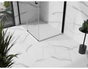 Mexen Stone+ kompozitní čtvercová sprchová vana 90 x 70 cm, Bílá - 44107090
