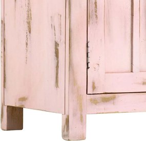 Příborník světle růžový 110x35x70 cm masivní mangovníkové dřevo 247764