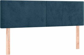 Box spring postel s matrací tmavě modrá 140x190 cm samet 3127371