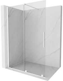 Mexen Velar rozsouvací sprchové dveře Walk-in 130 cm, Průhledné, Bílé - 871-130-000-03-20