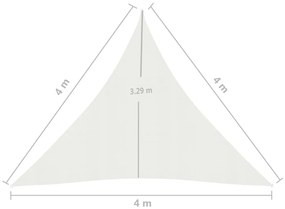 Plachta proti slunci 160 g/m² bílá 4 x 4 x 4 m HDPE - Default Title