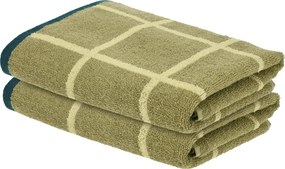 Livarno® Froté ručník, 50 x 100 cm, 550 g/m², 2 kusy (zelená)