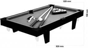 GamesPlanet® 40440 Mini kulečník pool s příslušenstvím 92 x 52 x 19 cm, světlý