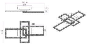 Globo 67328-24 - LED Stropní svítidlo SAPENA LED/24W/230V