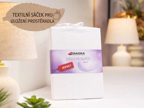 DADKA Jersey prostěradlo bílé Rozměr: 80x200x20