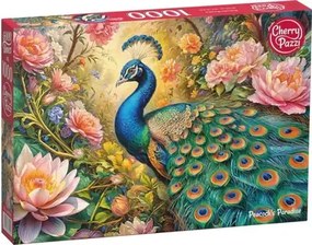 CHERRY PAZZI Puzzle Páv v ráji / 1000 dílků / 50 x 70 cm