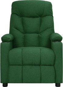 Elektrické polohovací křeslo tmavě zelené textil 3098821