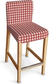 Potah na barovou židli Hendriksdal , krátký barva červená látka vzorované