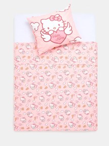 Sinsay - Bavlněná souprava povlečení Hello Kitty - růžová
