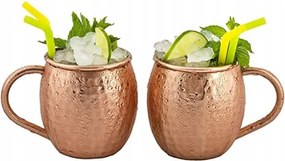 Sada dvou měděných hrnků Moscow Mule 475 Ml pro ledové nápoje