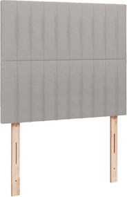 Box spring postel s matrací světle šedá 120x190 cm textil 3270369
