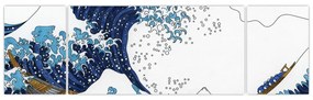 Obraz - Japonská kresba, vlny (170x50 cm)