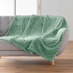 Světle zelená deka z mikroflanelu 125x150 cm Mini Frosty – douceur d'intérieur