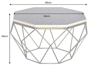 Massive home | Intarzovaný konferenční stolek Diamond 70cm