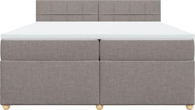 Box spring postel s matrací taupe 200x200 cm textil 3286791