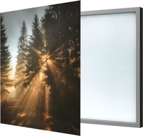 Podsvícený Obraz Východ Slunce Na Orlici stříbrný rám Elegance Slim 40x50