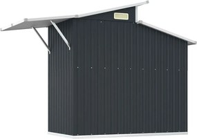 Zahradní kůlna antracitová 270x130x208,5 cm pozinkovaná ocel 316244