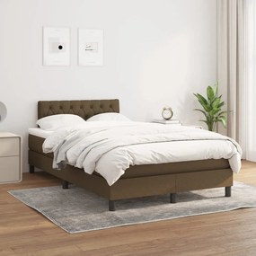 Box spring postel s matrací tmavě hnědá 120x200 cm textil 3140284