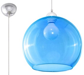 SOLLUX LIGHTING Závěsné osvětlení BALL, 1xE27, 60W, 30cm, kulaté, modré SL.0251
