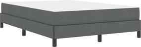 Postel s boxspringem Tmavě šedá 140 x 190 cm textil 3398487
