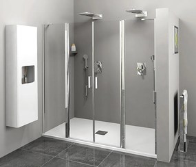 Polysan, ZOOM LINE čtvrtkruhová sprchová zástěna 900x900mm, čiré sklo, levá, ZL2615L