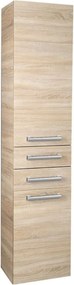 Aqualine Vega - Skříňka závěsná s košem, 40x184x31 cm, dub platin VG980