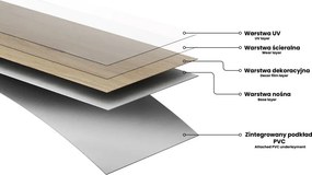 Mexen Bardiglio  vinylové panely 610 x 305 mm LVT Dryback 2,5 mm, PVC podklad, 4 V-drážka, Kámen - F1445-0610-305-255-4V1-01