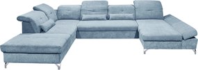 XXXLutz SEDACÍ SOUPRAVA, textil, modrá MID.YOU - Rozkládací sedačky - 002220028612
