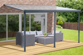 Hliníková pergola BestBerg PZ-15A / 15 m² / šedá