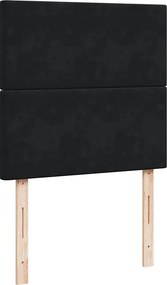 Box spring postel s matrací černá 100x200 cm samet 3292258