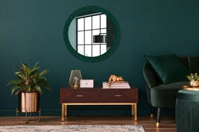 Kulaté zrcadlo s dekorem Zelená luxusní šablona fi 80 cm