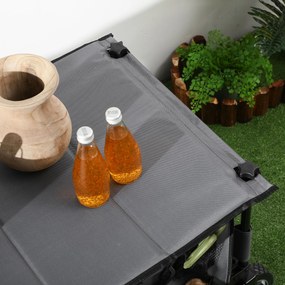 Skládací vozík Outsunny, ruční vozík s koly, brzdami, praktickou taškou, 125L přepravní vozík s nosností až 120kg, XXL užitkový vozík, zahradní vozík…