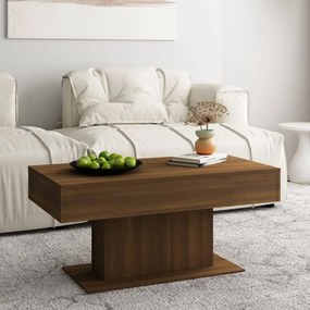 Konferenční stolek hnědý dub 96 x 50 x 45 cm kompozitní dřevo