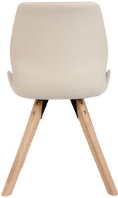 Jídelní židle Carnforth - 2 ks - látkové čalounění | krémové