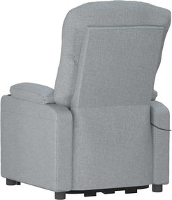 Elektrické polohovací křeslo světle šedé textil 3098815