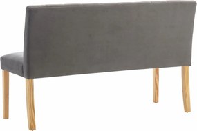 Lavice Ronella - 140 cm - textil | šedá