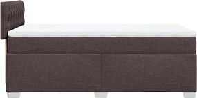 Box spring postel s matrací tmavě hnědá 90x190 cm textil 3285753