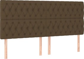 Box spring postel s matrací tmavě hnědá 180x200 cm textil 3136856