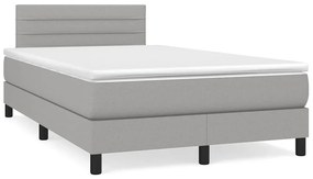 Box spring postel s matrací světle šedá 120x190 cm textil 3269730