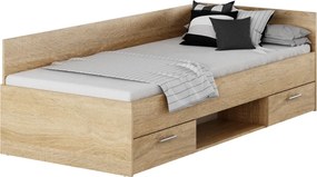 Postel, 90x200, dub sonoma, BOAT