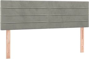 Box spring postel s matrací světle šedá 140x200 cm samet 3127553