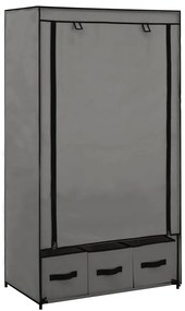 Šatní skříň šedá 87 x 49 x 159 cm textil 282460
